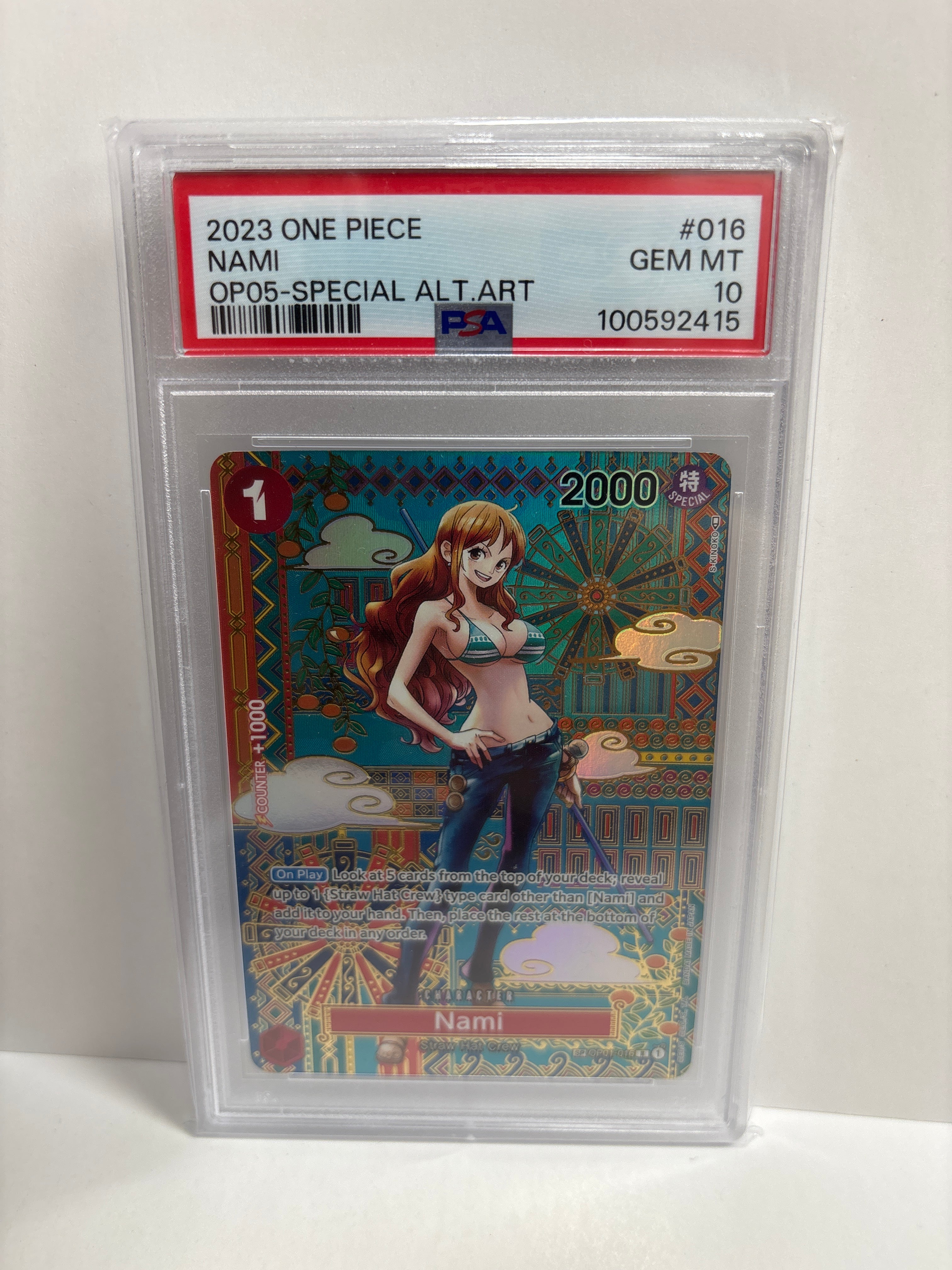 One Piece TCG Nami OP01-016 PSA 10 – Zapp! Comics