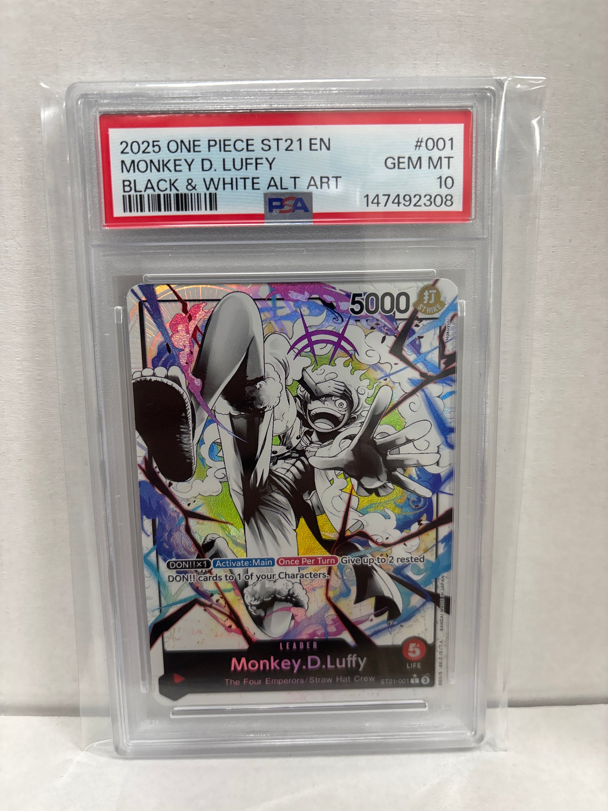 One Piece Card Game Monkey D. Luffy ST21-001 PSA 10 – Zapp! Comics